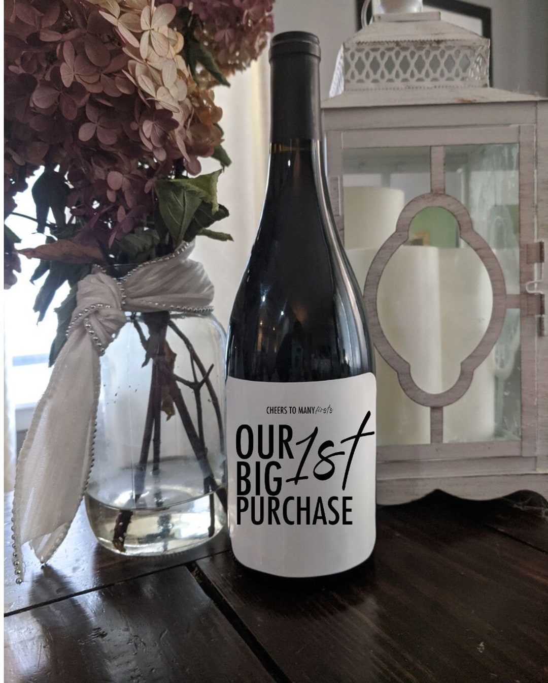 Our First Big Purchase Label, Our Firsts Newlywed Champagne Label ...