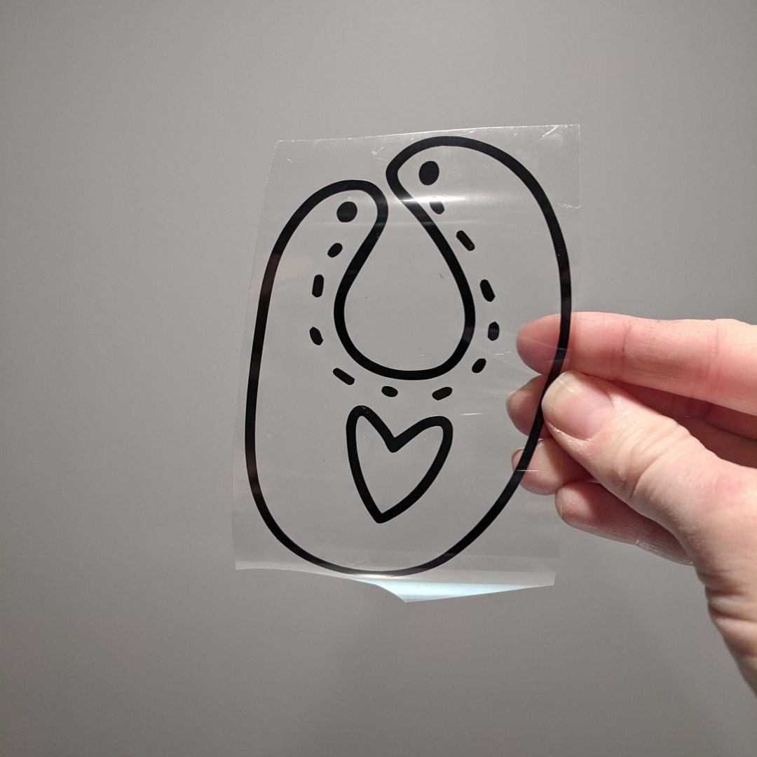 Baby Bib With Heart Iron on Decal, Onesie and Bib Heat Transfer, Onesie ...