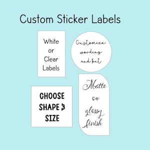 Design Your Own Sticker Labels Set, Custom Shapes, Sizes, and Wording ...