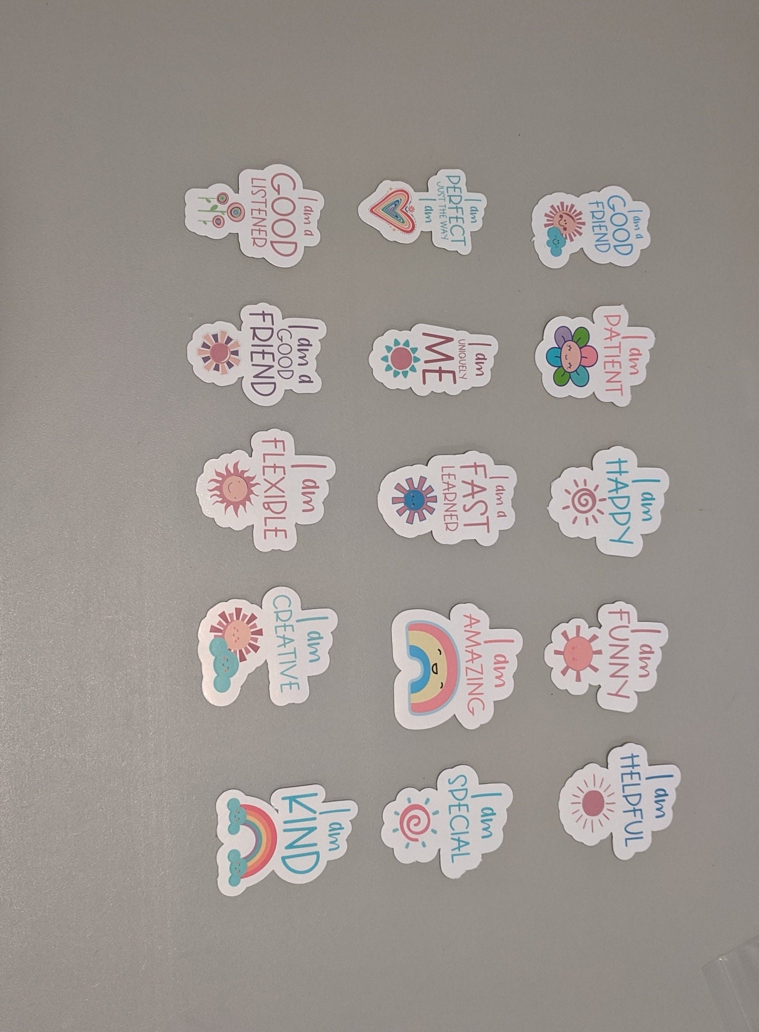 Girls Affirmation 1 Inch Sticker Set, Vinyl Water Resistant Affirmation ...