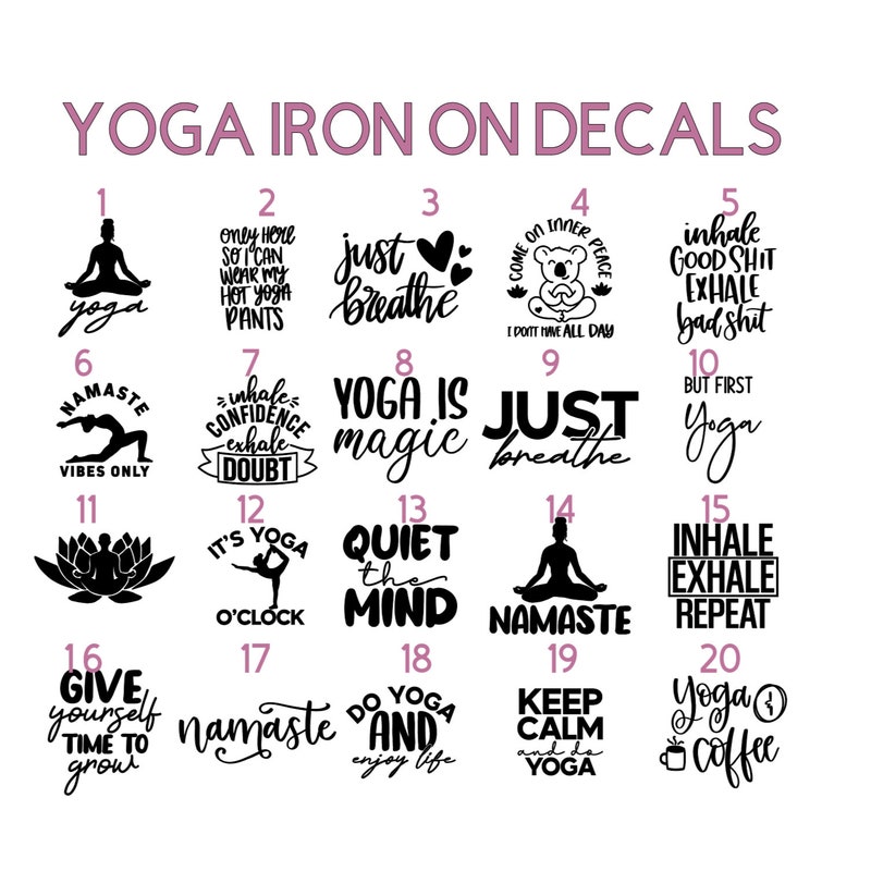 Yoga Decals - Etsy