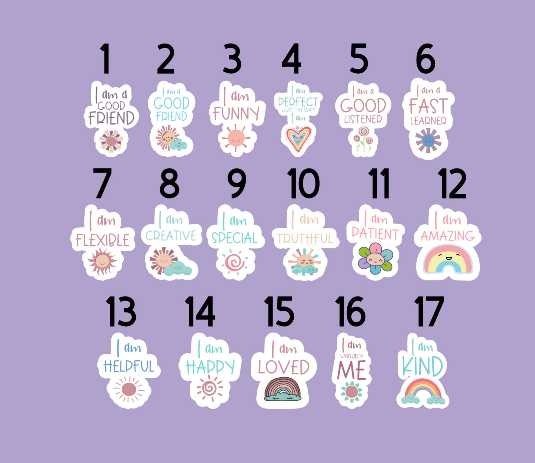 2.5 Inch Affirmation Stickers for Laptops, Water Bottles, & Mirrors ...