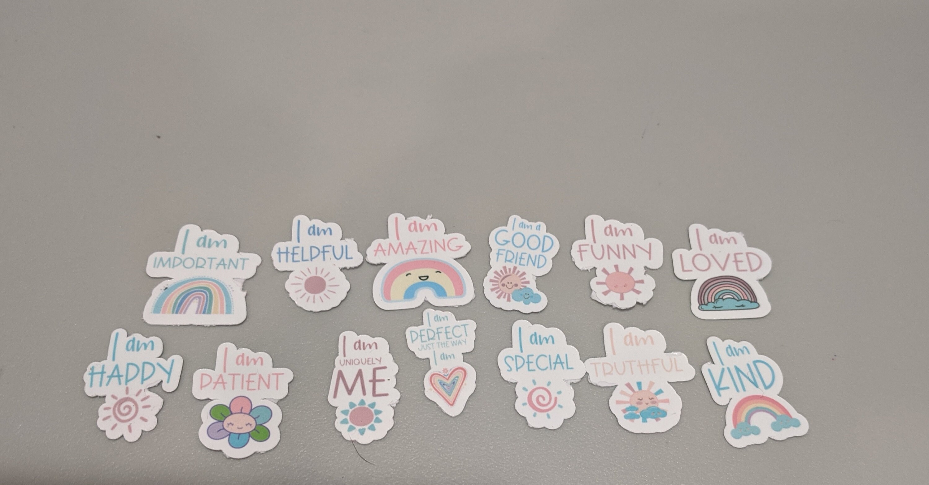Girls Affirmation 1 Inch Sticker Set, Vinyl Water Resistant Affirmation ...