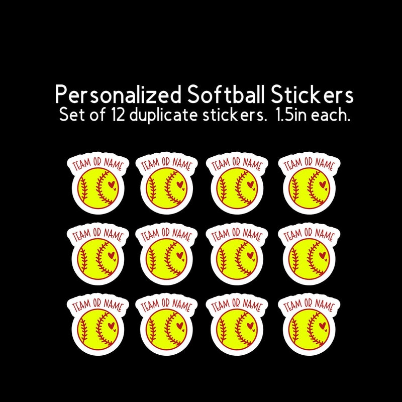 Softball Sticker - Etsy