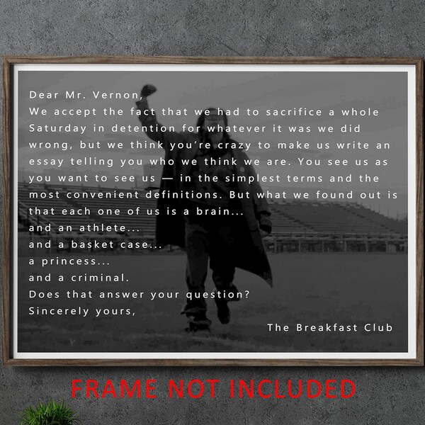 The Breakfast Club - Etsy