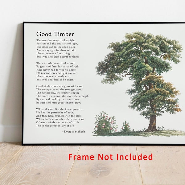 Good Timber Poem - Etsy