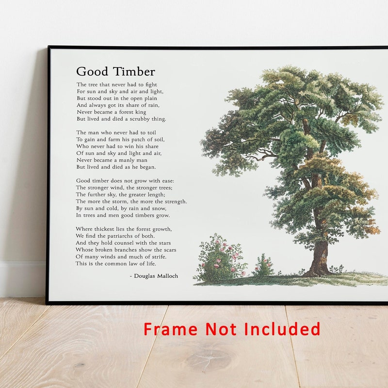 Good Timber Poem - Etsy