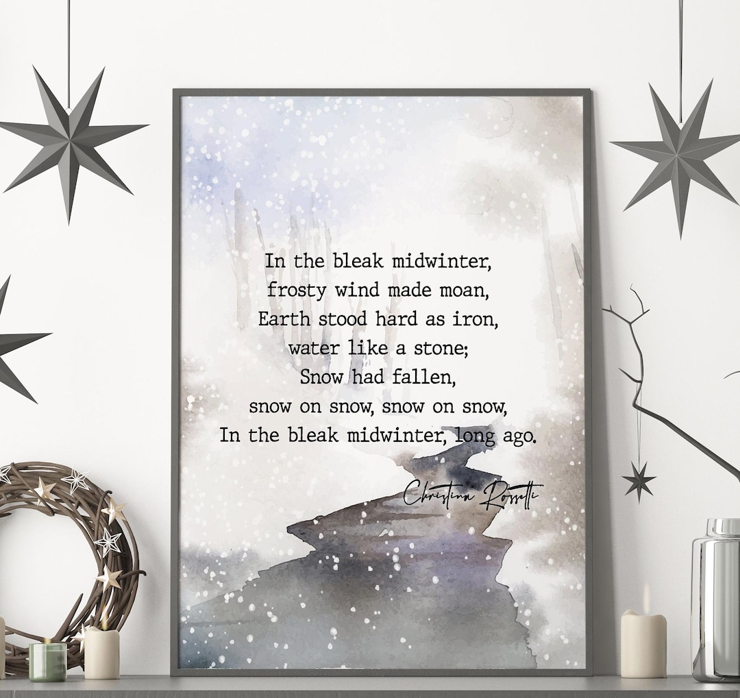 In the Bleak Midwinter - Christina Rossetti Poem - Framed & Unframed ...