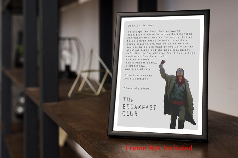 The Breakfast Club Movie Quote Print: Final Essay Art - Etsy