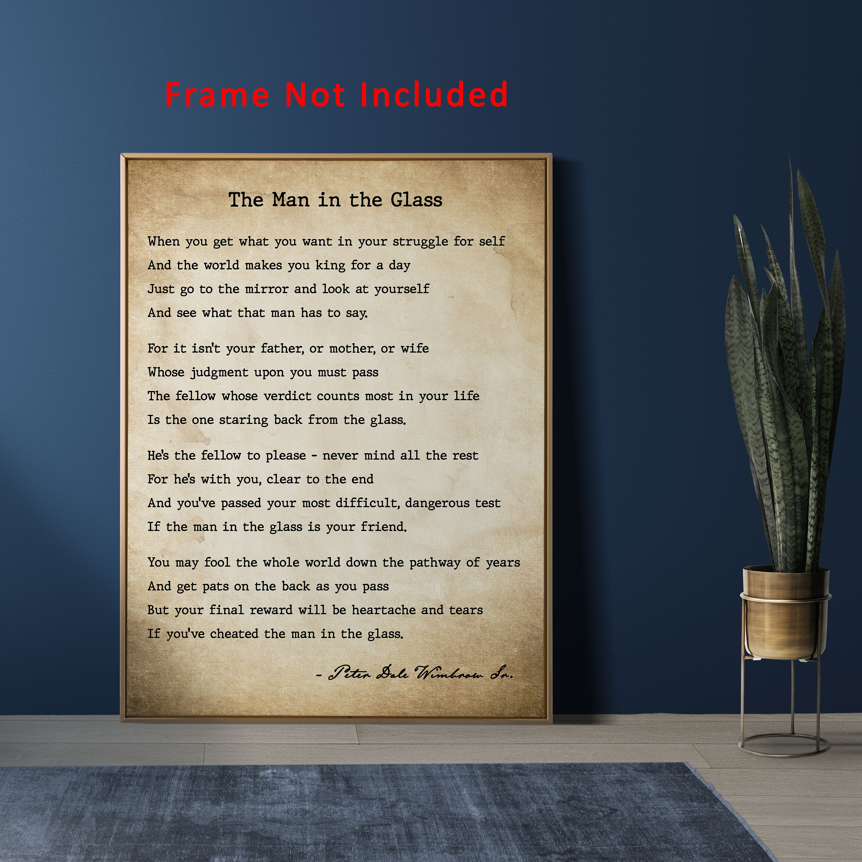 The Man in the Glass - a Self Reflecting Poem by Peter Dale Wimbrow ...