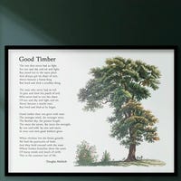 Good Timber Poem + Drawing - Etsy