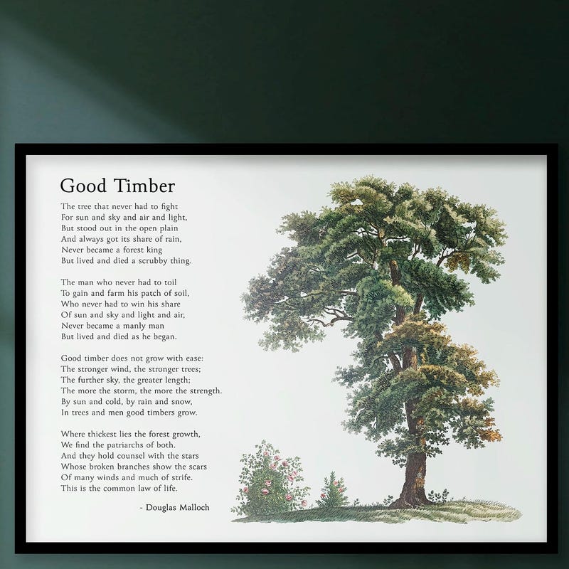 Good Timber Poem - Etsy