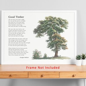 Good Timber Poem Print: Inspirational Tree Art, Douglas Malloch - Etsy