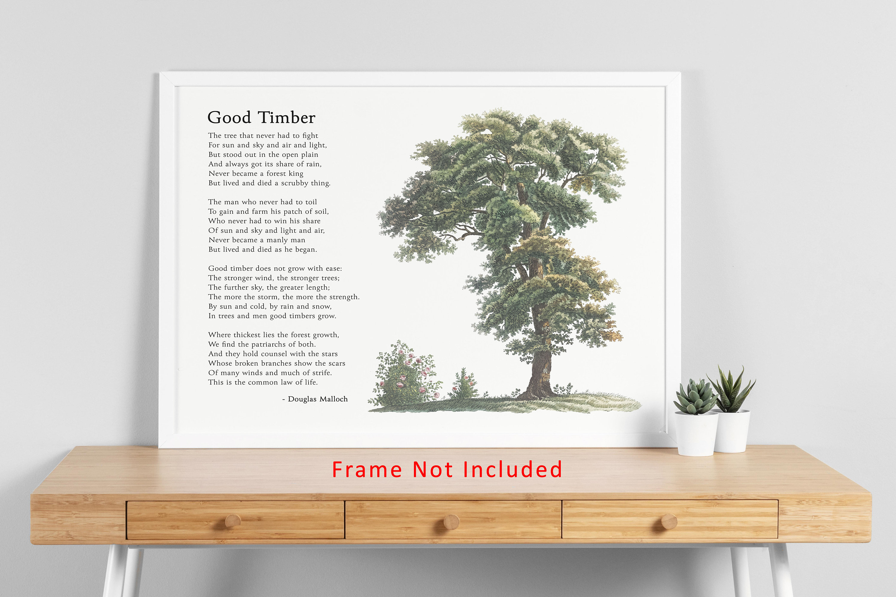 Douglas Malloch Good Timber Inspirational Poem on Becoming Stronger and ...