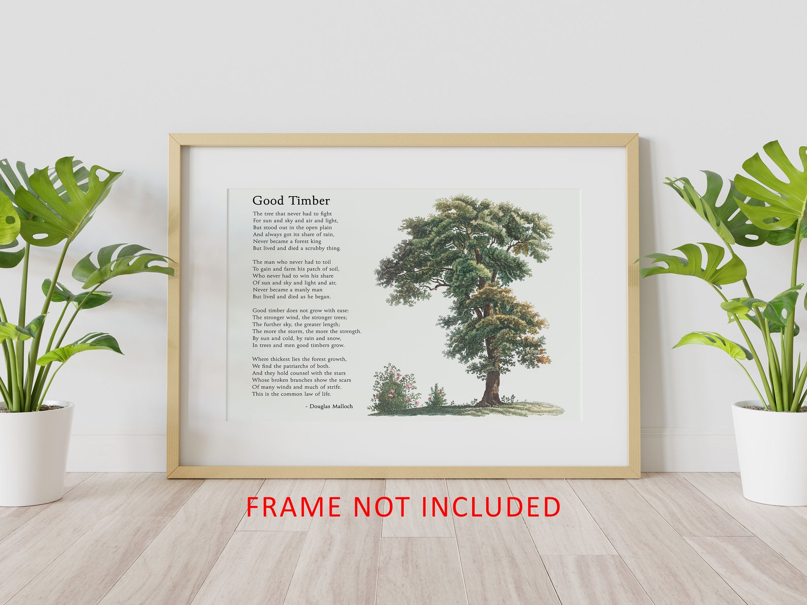 Good Timber Poem Print: Inspirational Tree Art, Douglas Malloch - Etsy