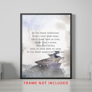 In the Bleak Midwinter - Christina Rossetti Poem - Framed & Unframed ...