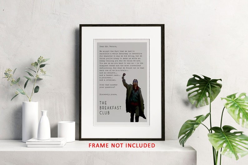 The Breakfast Club Movie Quote Print: Final Essay Art - Etsy