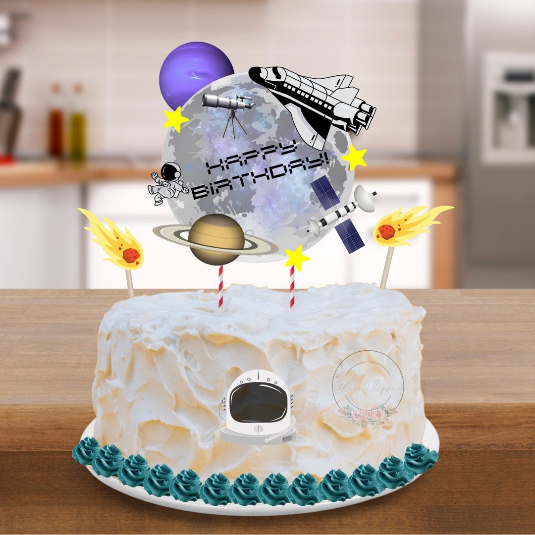 Printable Space Theme Cake & Cupcake Topper-digital Download-print From ...