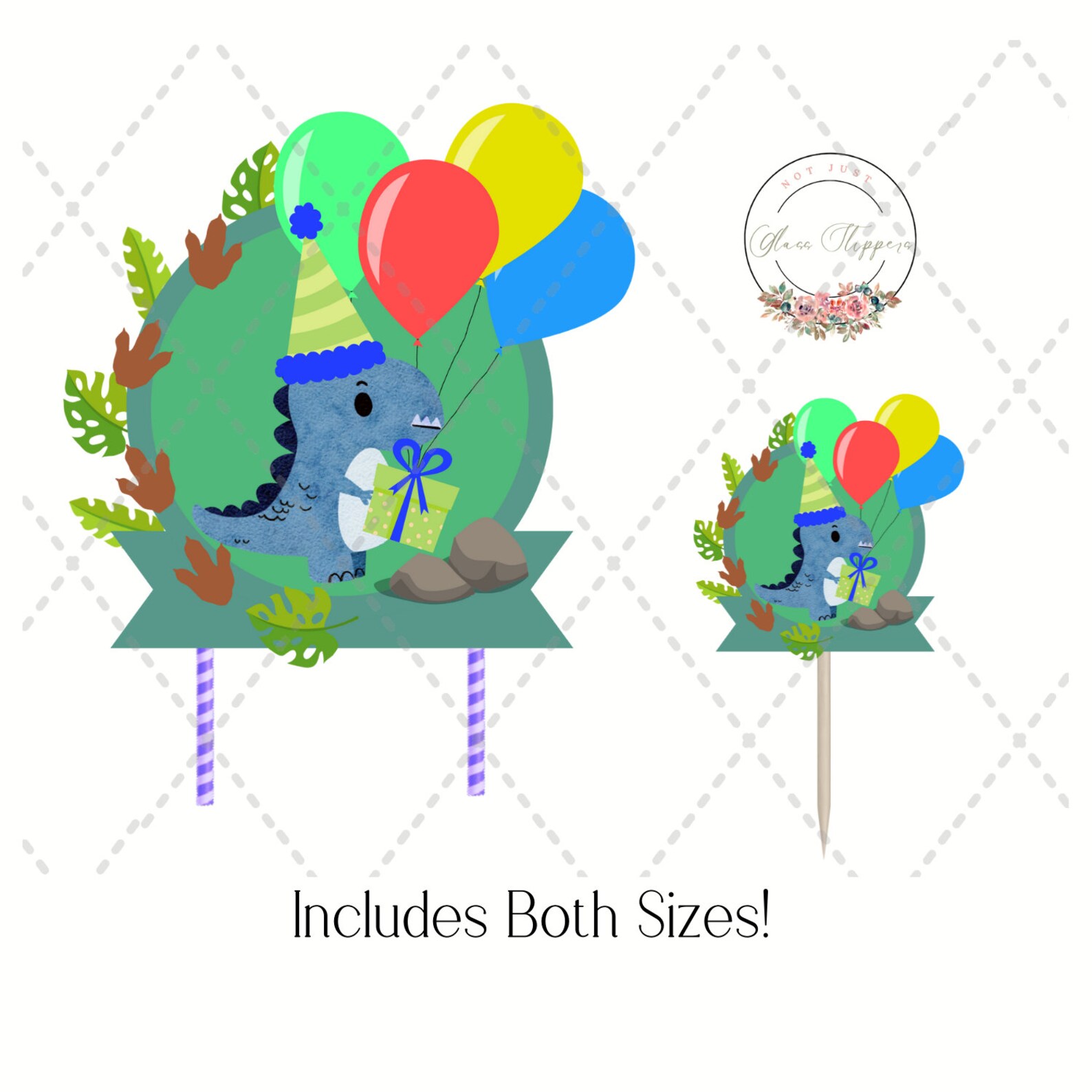Printable Dino Cake & Cupcake Topper-digital Download-print - Etsy