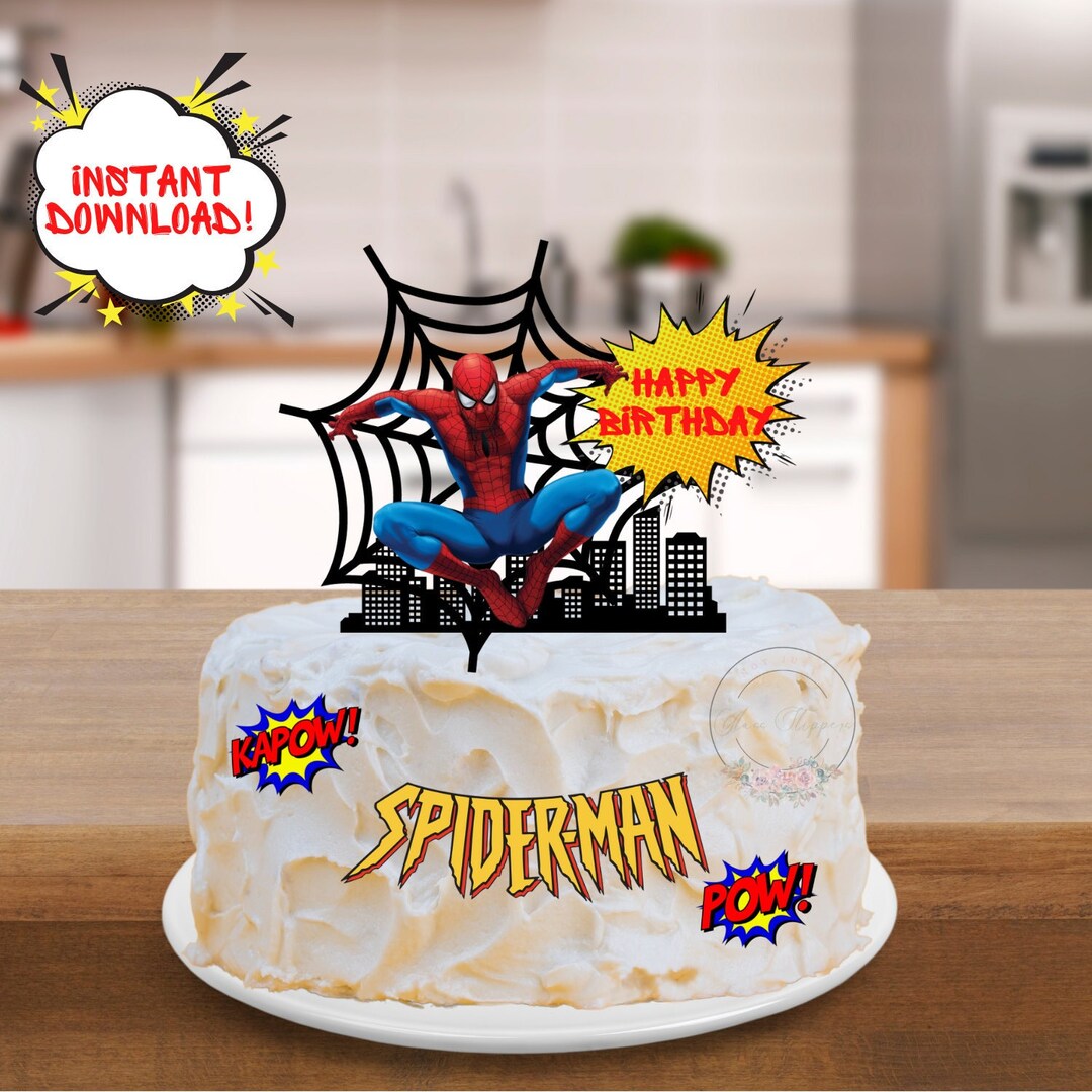 Printable Spidey Inspired Cake & Cupcake Topper-digital Download-print ...