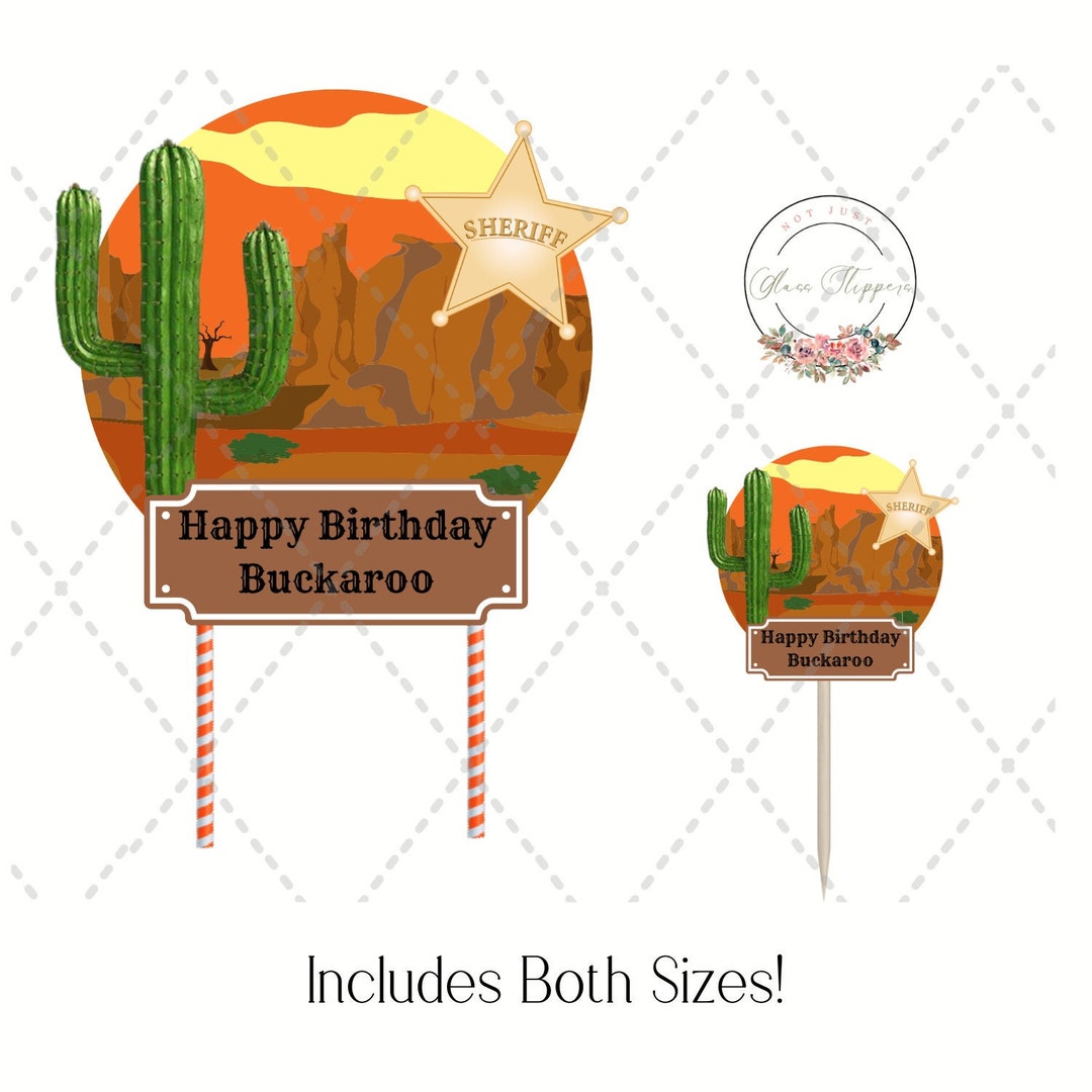 Printable Western Cake/cupcake Topper-digital Download-print From Home ...