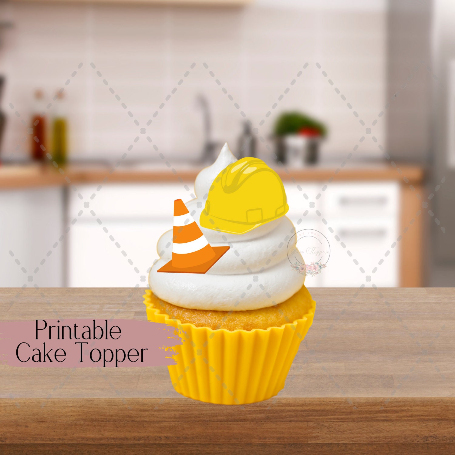 Printable Construction Theme Cake & Cupcake Topper-digital - Etsy