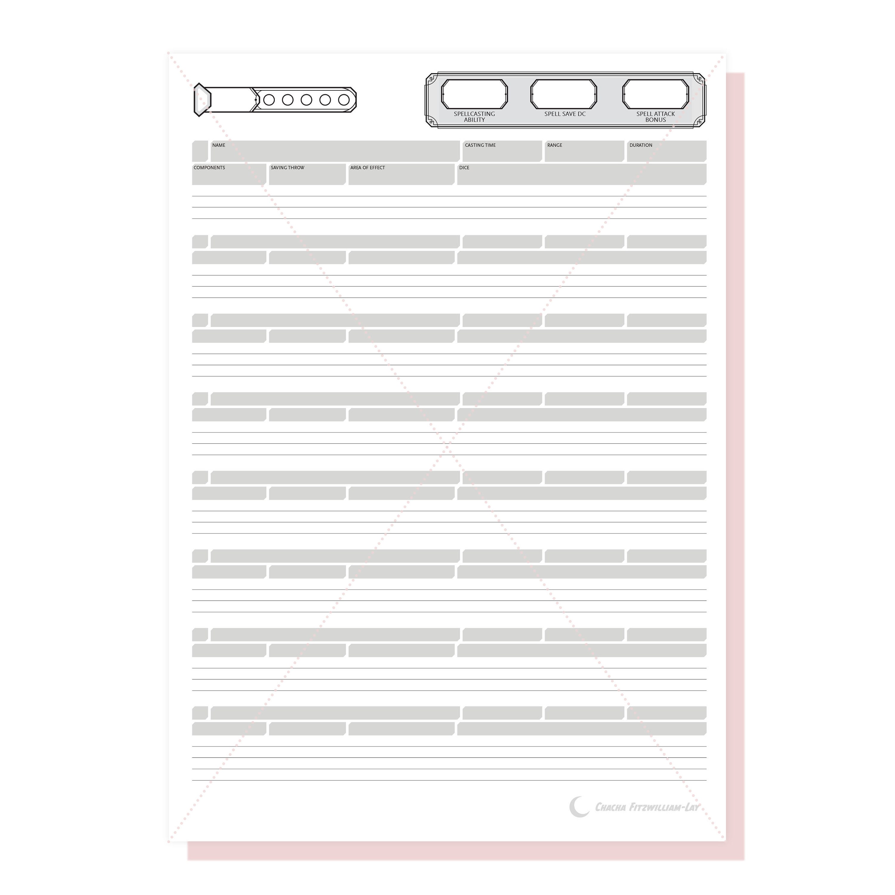 Custom Spell Sheet - D&D 5e - Etsy