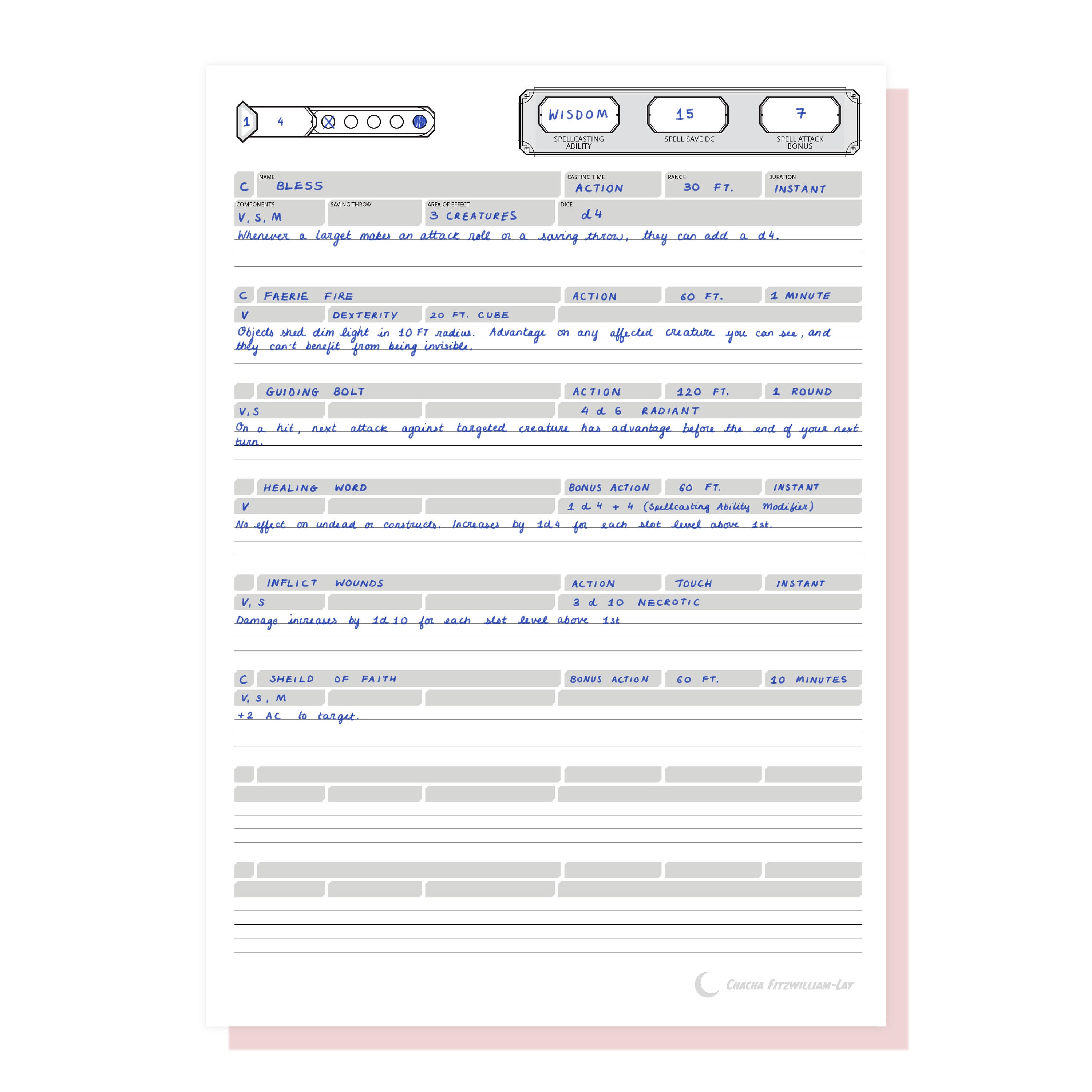 Custom Spell Sheet D&D 5e - Etsy