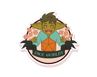 D&D Dice Goblin - Kiss-cut Vinyl Decals - Etsy