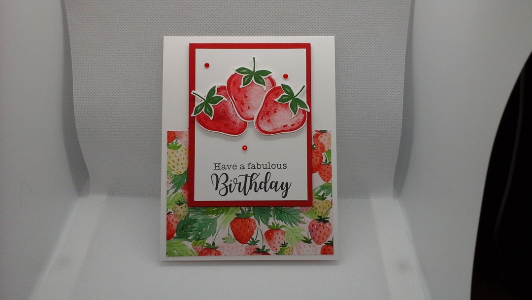 Happy Birthday Strawberries Etsy