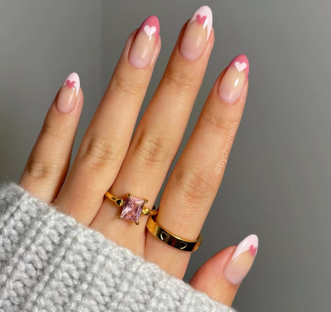 Luxury Custom Nails/free Style/ Long Nails/ Heart Nails/ Love Nails ...