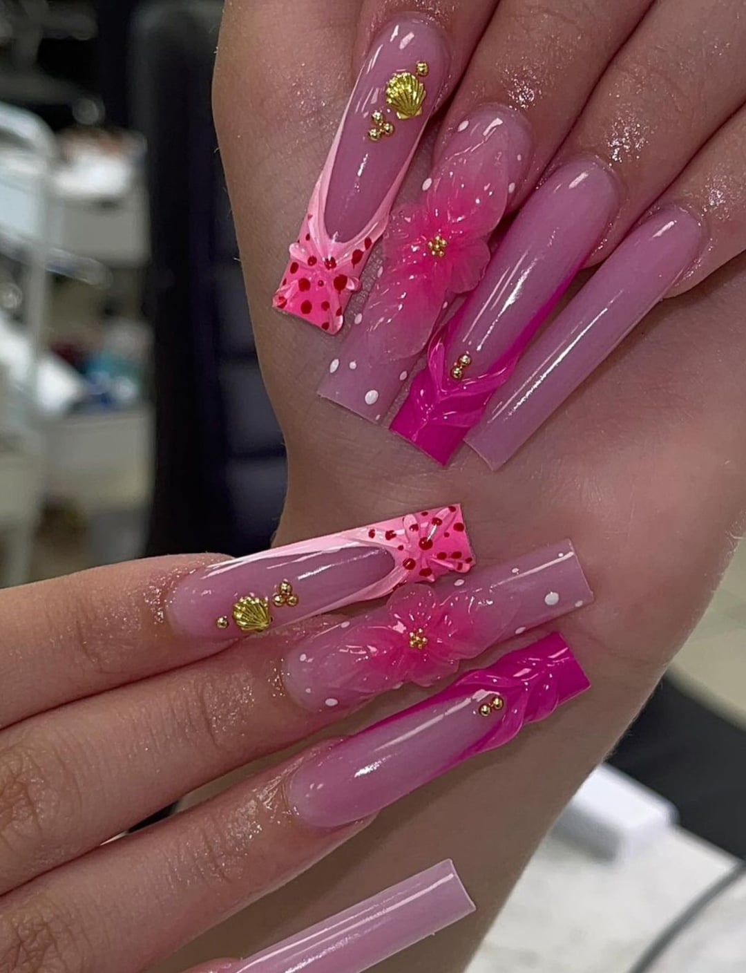 Luxury Custom Nails/ Free Style/ Long Nails/ Party Nails/ Fairy Garden ...