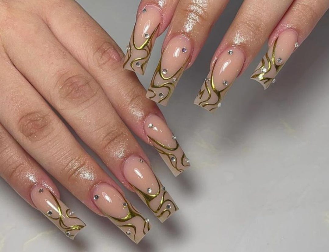 Luxury Custom Nails/ Free Style/ Long Nails/ Party Nails/ Bling Nails ...