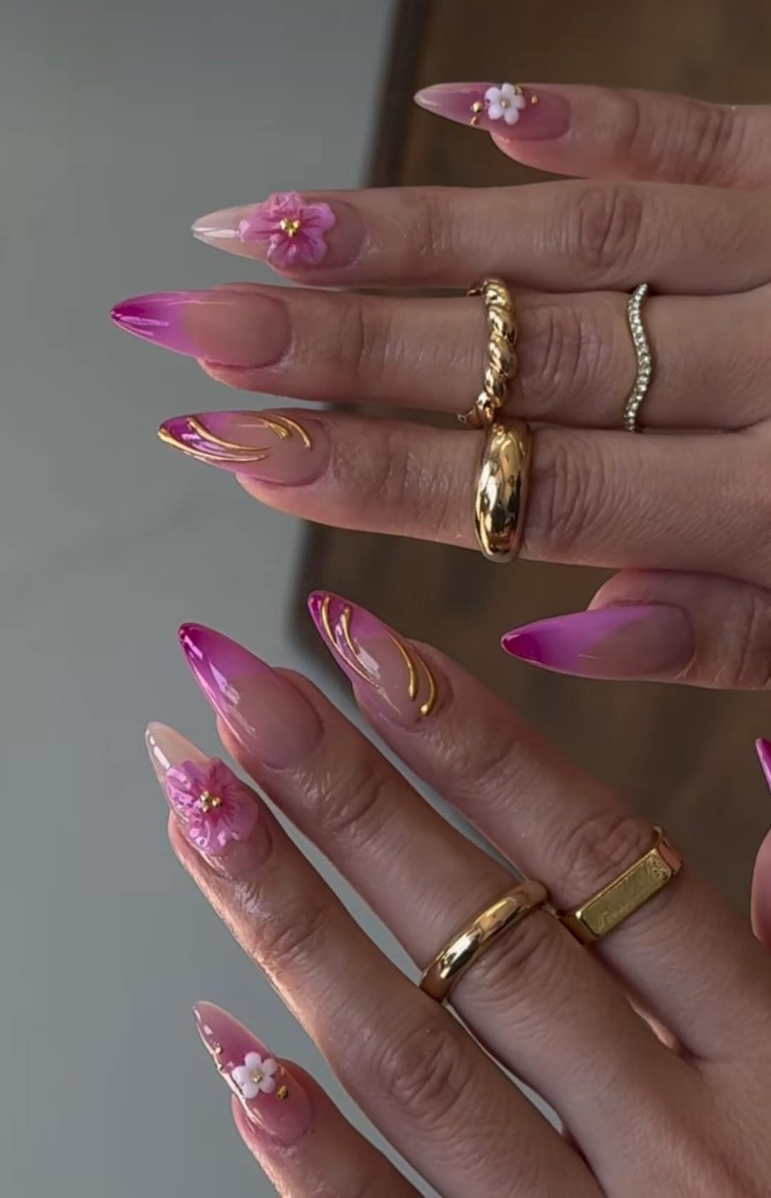 Luxury Custom Nails/ Free Style/ Long Nails/ Fairy Garden Nails/ 3D Gel ...