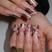 Gold Chrome French Tip Press on Nails: Cherry Blossom 3D Sculpted ...