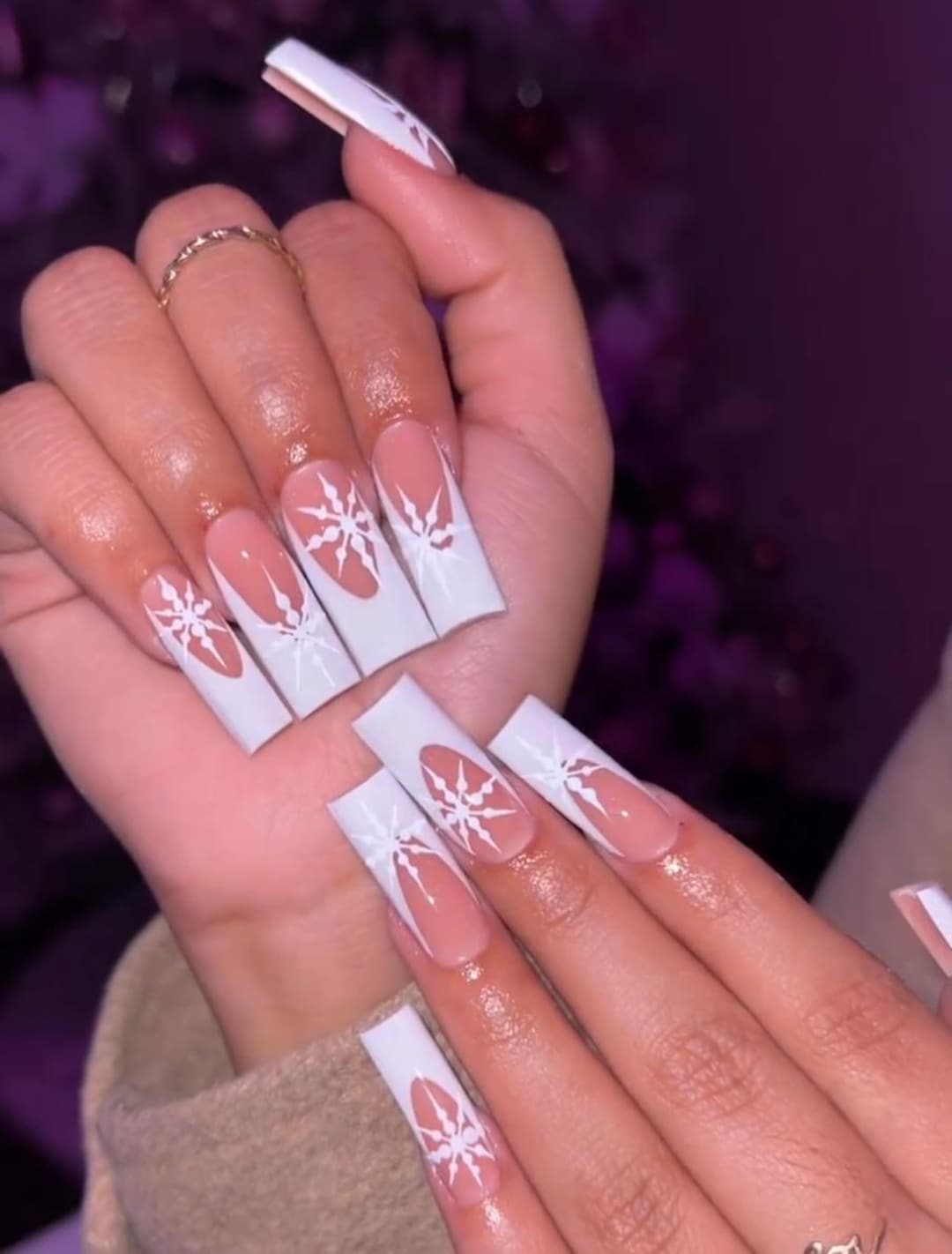 Luxury Custom Nails/long Short Nails/ Christmas Nails/white Nails/new ...