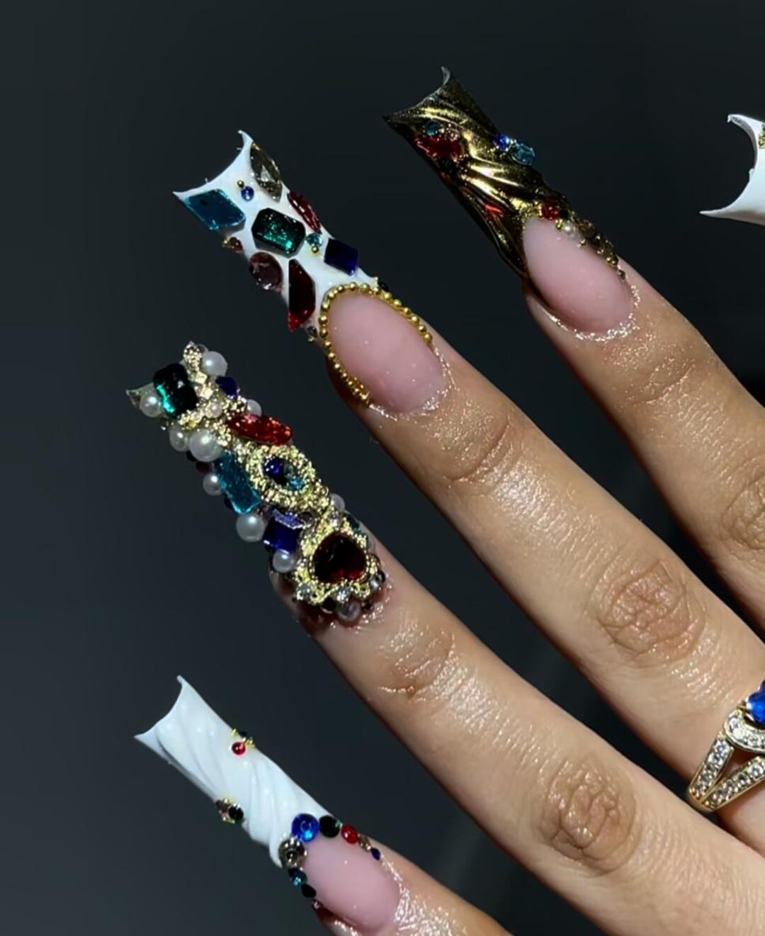 Luxury Custom Nails/ Free Style/ Long Nails/ Party Nails/ Y2k Nails/ 3D ...