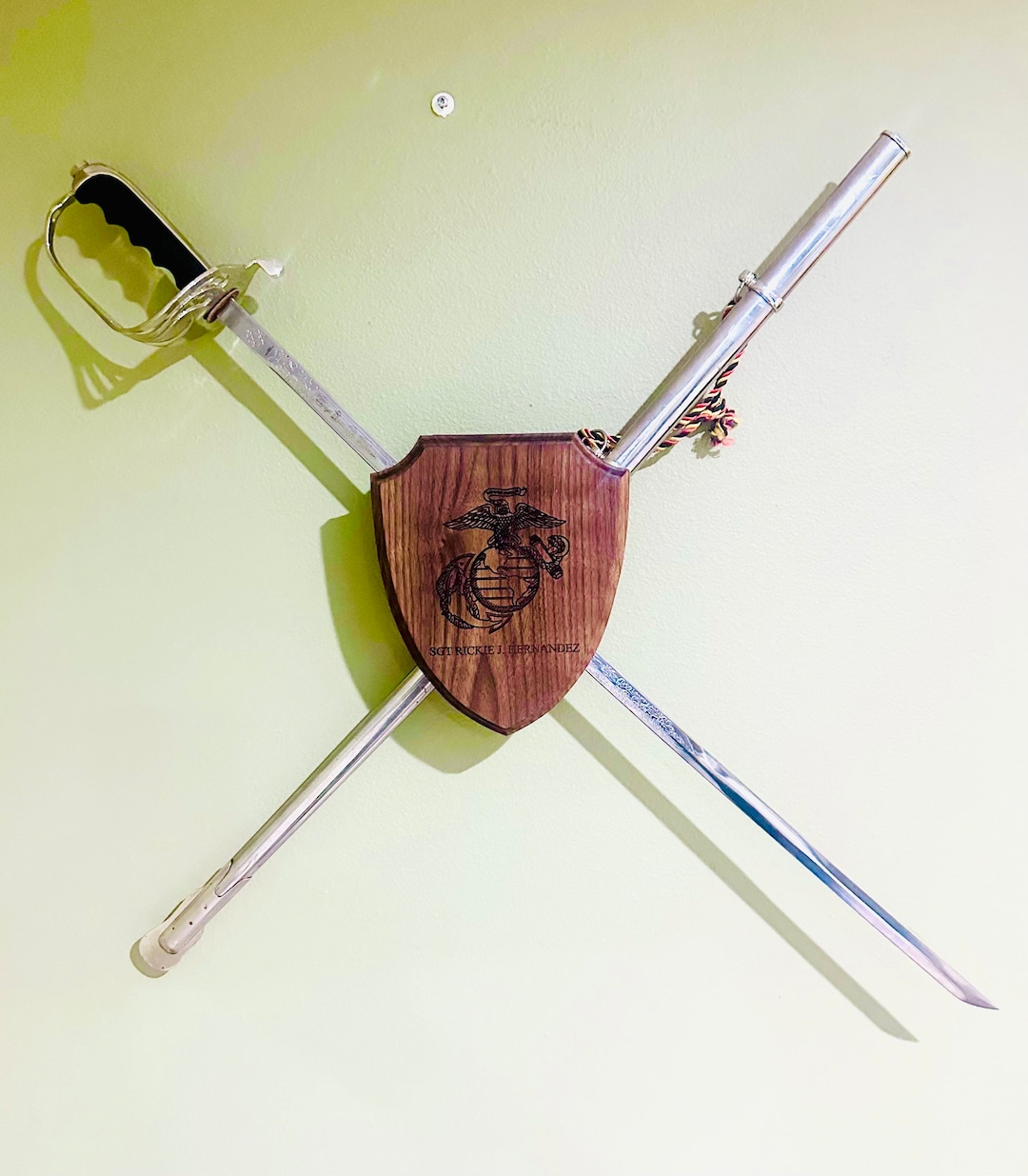 Personalized Military Sword Display Plaque: Retirement / Promotion Gift ...