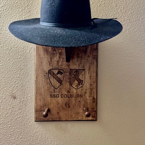 Personalized Display for Stetson. Cavalry Hat and Spurs Plaque. Cowboy ...