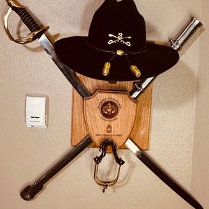 Personalized Display for Cavalry Stetson, Saber (or Sword), and Spurs ...