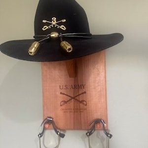 Personalized Display for Stetson. Cavalry Hat and Spurs Plaque. Cowboy ...