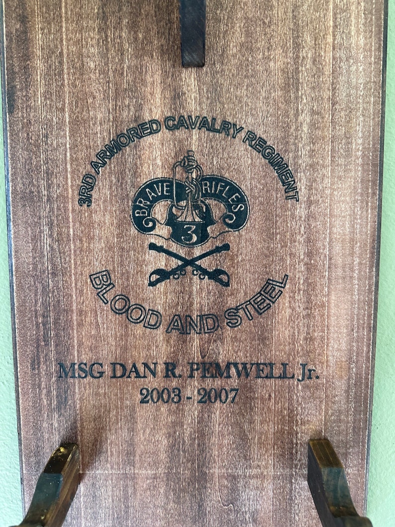 Personalized Display for Stetson. Cavalry Hat and Spurs Plaque. Cowboy ...