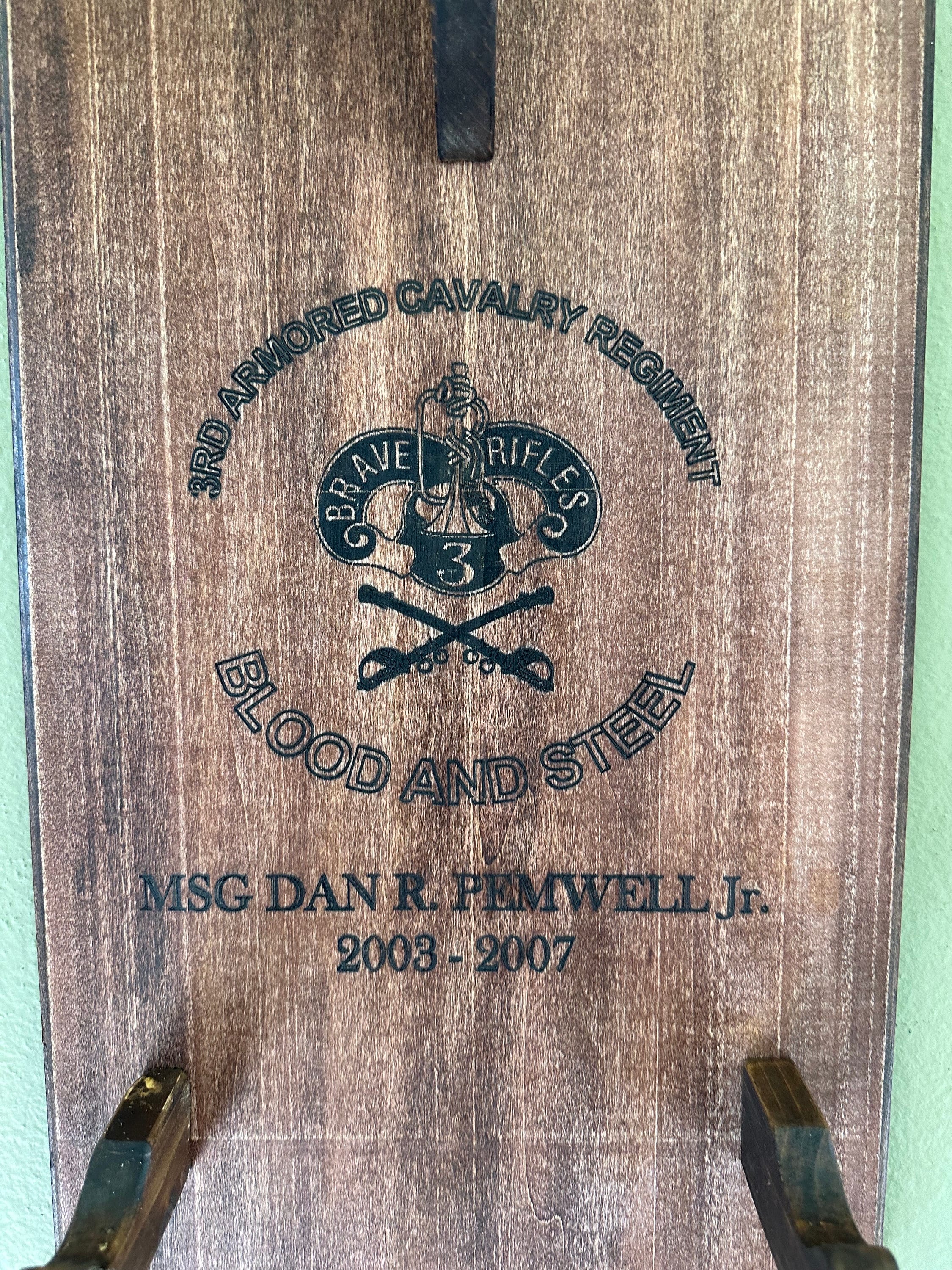 Personalized Display for Stetson. Cavalry Hat and Spurs Plaque. Cowboy ...