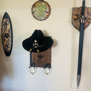 Personalized Display for Stetson. Cavalry Hat and Spurs Plaque. Cowboy ...