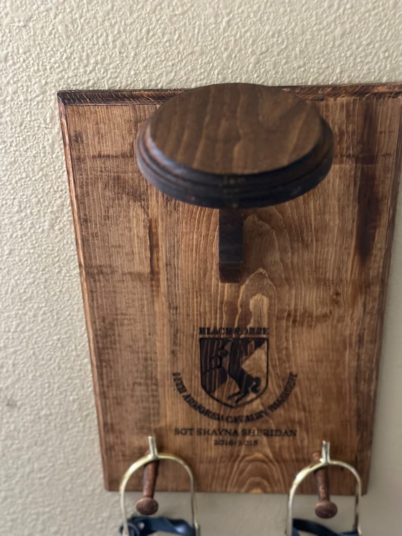 Personalized Display for Stetson. Cavalry Hat and Spurs Plaque. Cowboy ...