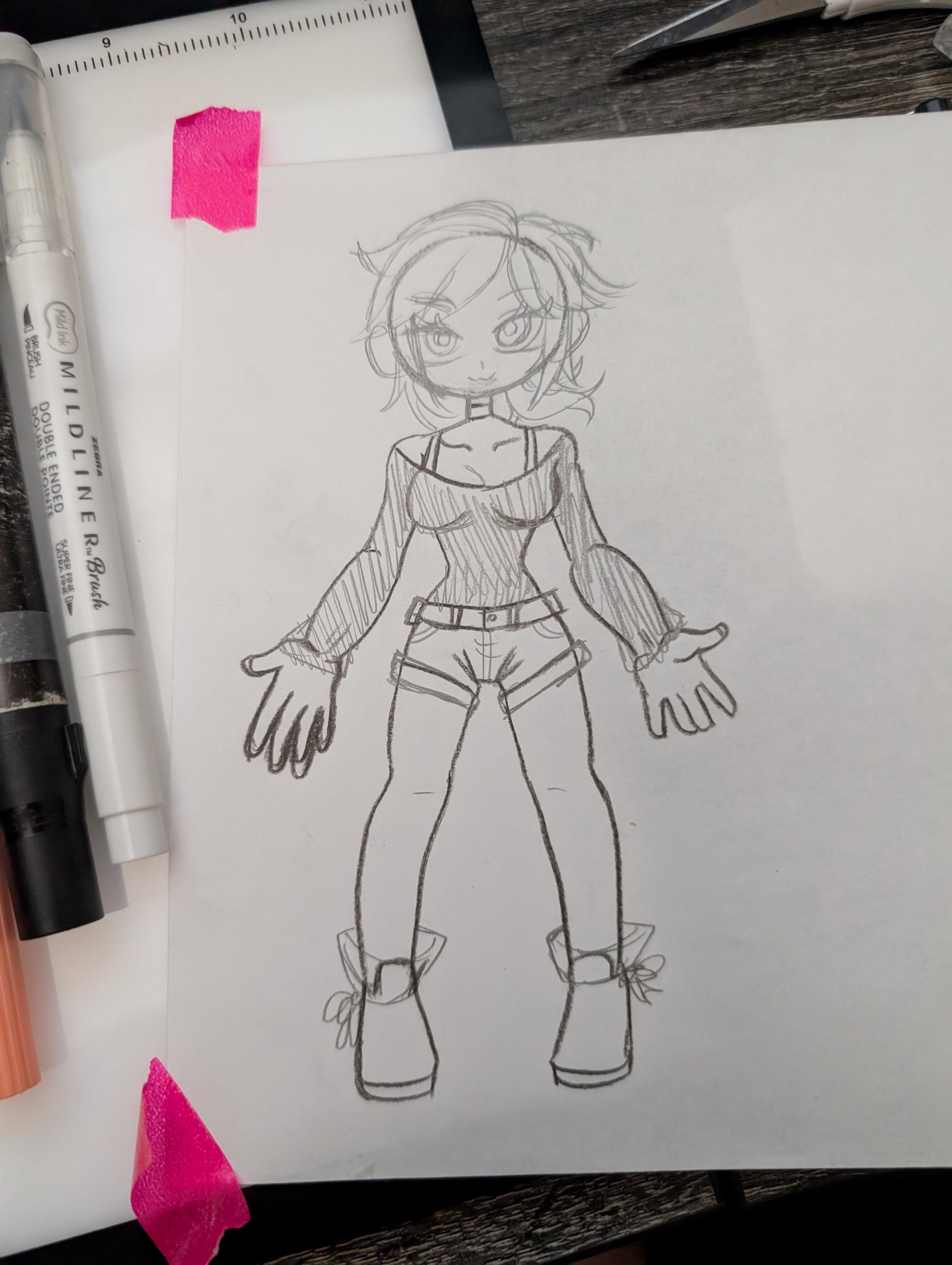 8" X 6" Custom Black and White OC Sketch Commissions - Etsy