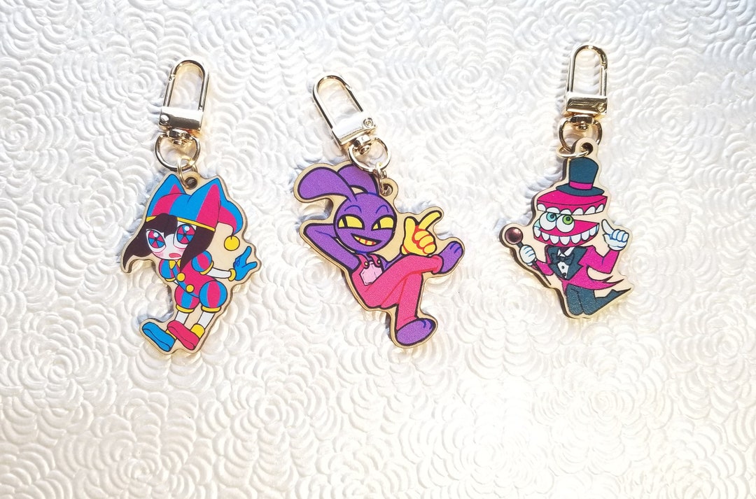The Amazing Digital Circus Keychain Charms TADC Wooden 2 - Etsy
