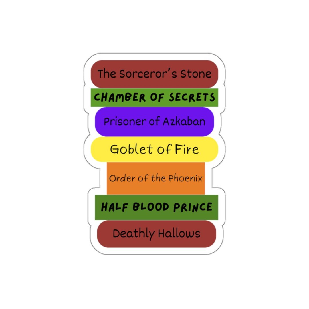 Harry Potter Book Stack Kiss-cut Stickers, Magical Wizard Sticker Set ...