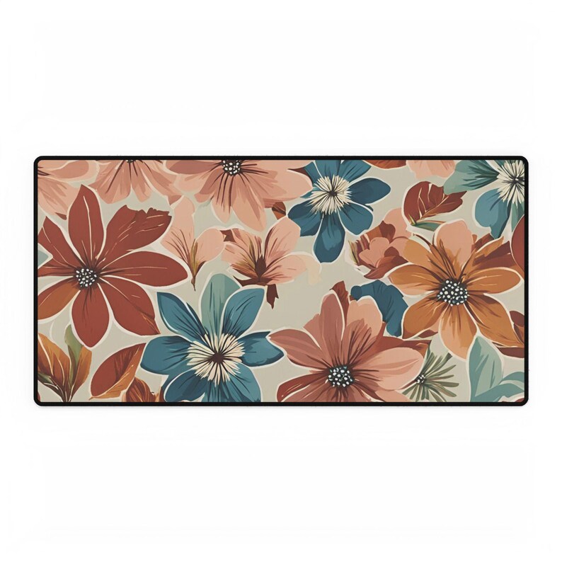 Fall Floral Desk Mats - Fantasy Desk Accessories, Christmas Deskmat ...