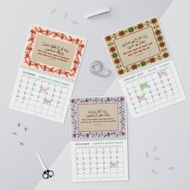 Islamic Calendar 2026 Hijri - Etsy